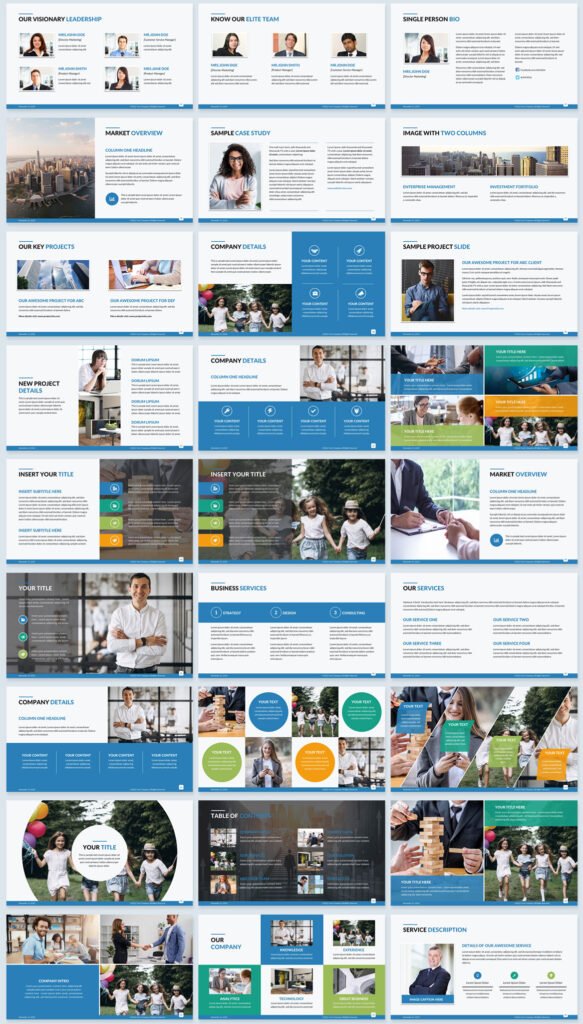 Elite corporate PowerPoint template makes your presentation slides sizzle