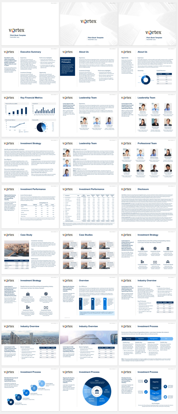 Pitch Book Template Example For Investment Banking Pitch Book NEW 